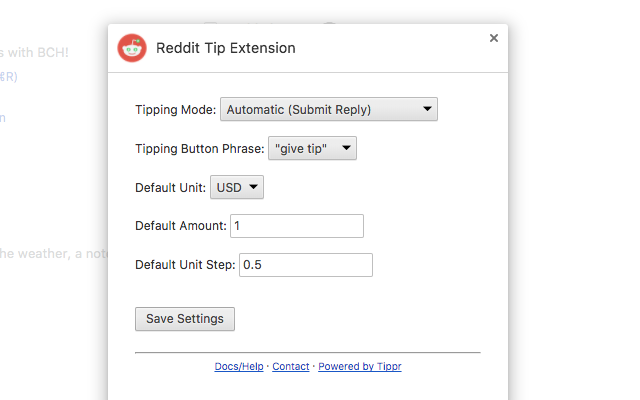 Table of Contents | reddit-tip-extension